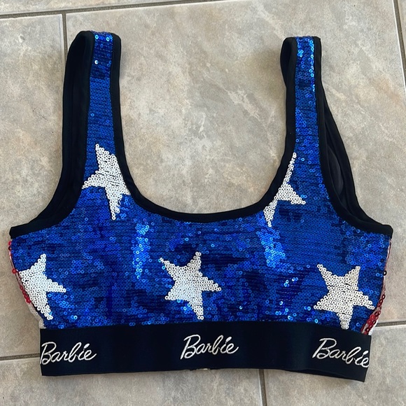 Missguided | Tops | Missguided X Barbie Sequin Americana Bra Top | Poshmark